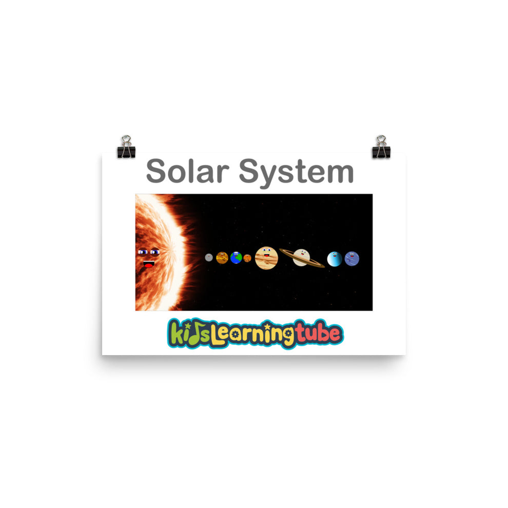 Solar System (Original) Poster – Kids Learning Tube
