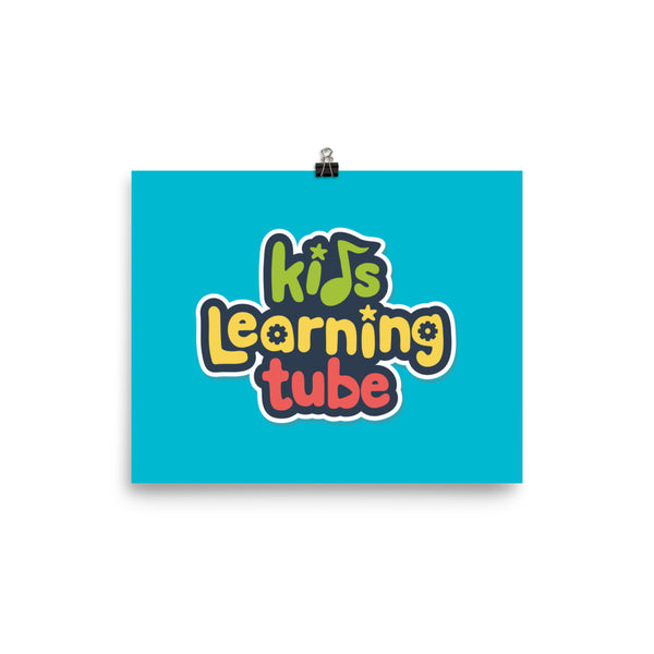 Kids Learning Tube Logo Poster (Teal)